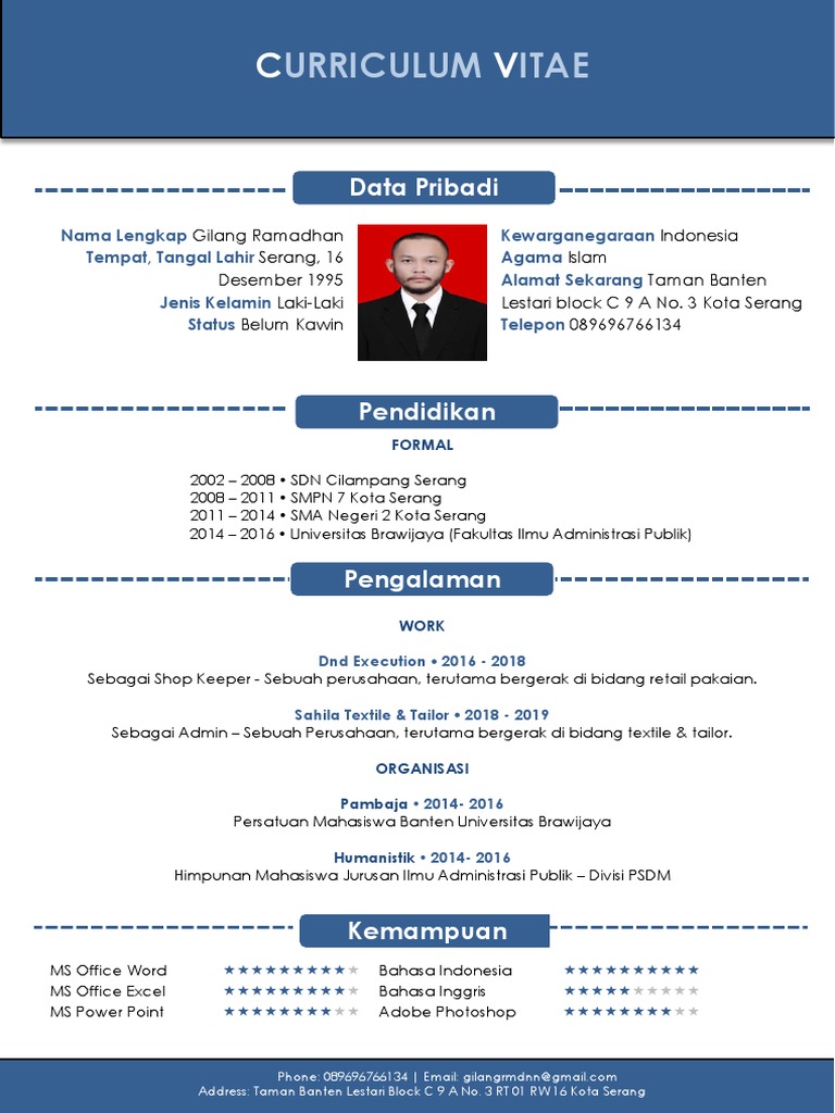 CV Gilang Part 1 | PDF