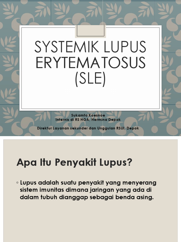 Sle Untuk Awam | PDF | Kesehatan Holistik | Sains & Matematika