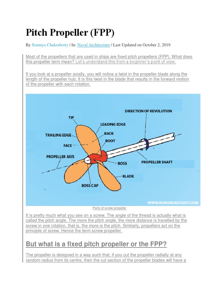 Pitch Propeller PDF | PDF | Propeller | Marine Propulsion