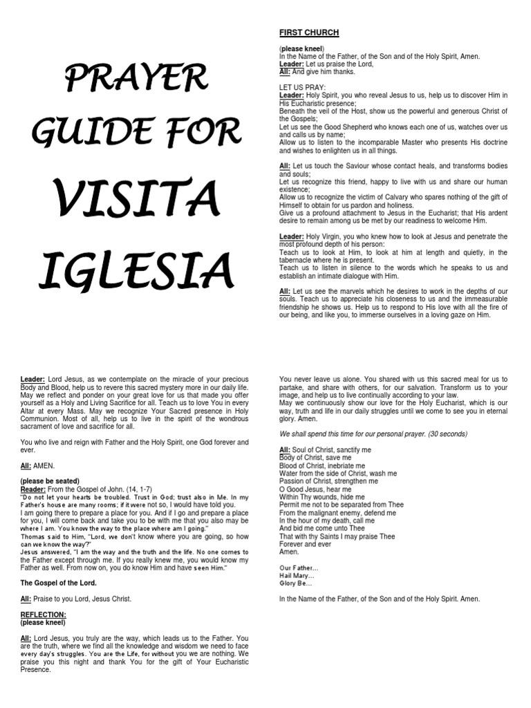 Prayer Guide For Visita Iglesia | PDF | Eucharist | God The Father
