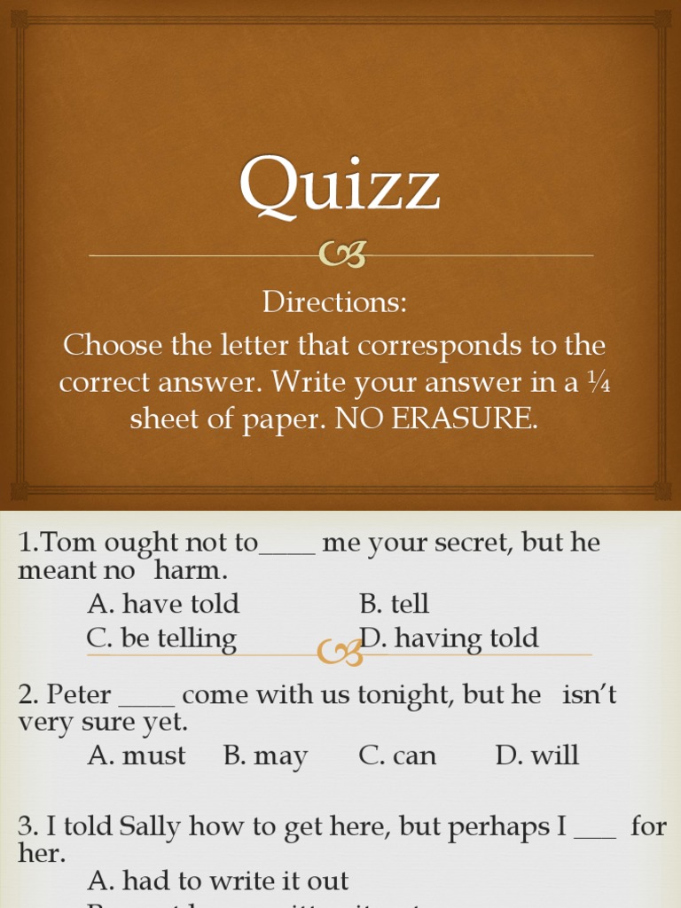 Directions: Choose The Letter That Corresponds To The Correct Answer ...