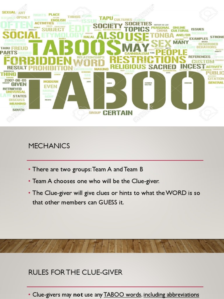 Taboo ESL Game | PDF