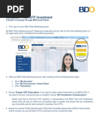 Quick Guide On The Use of BDO Invest Online Facility | PDF | Investing ...