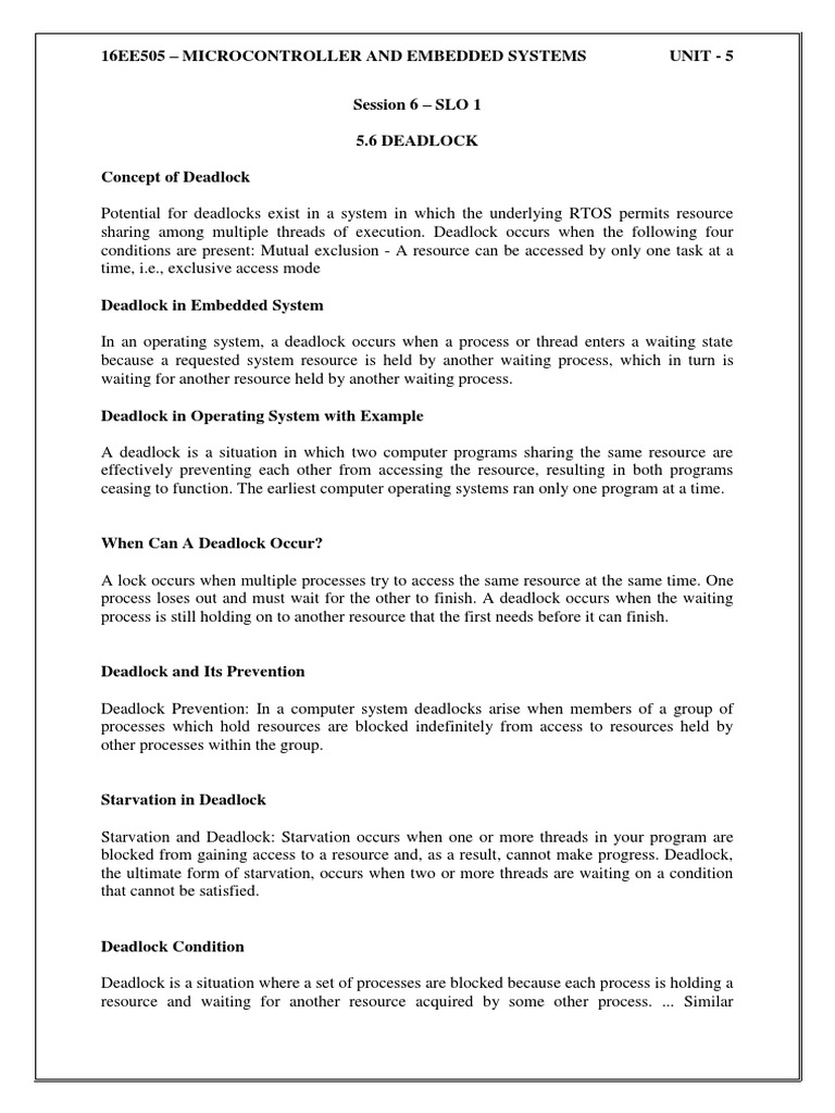 Dead Lock | PDF | Process (Computing) | Subroutine