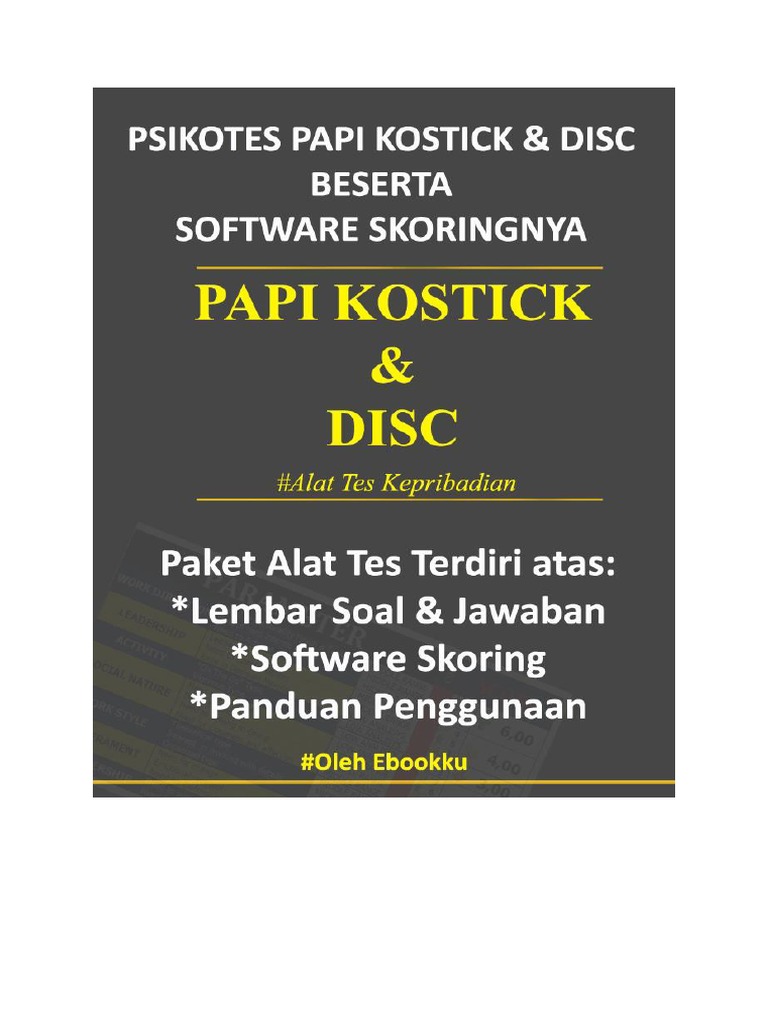 Alat Tes Papi Kostick Dan Disc Beserta Skoringnya | PDF | Bisnis | Komputer
