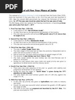 Overview of India's Five Year Plans | PDF | Economies | Economy Of Asia