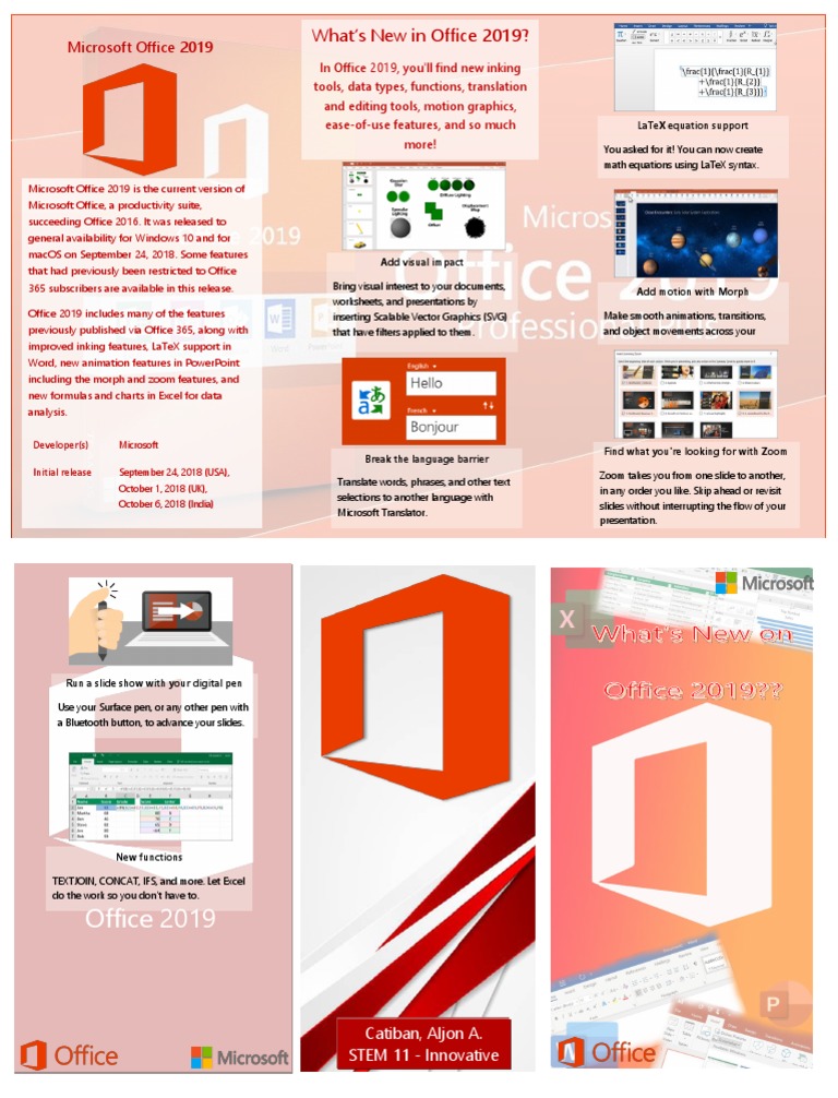 Office 2019 New Features | PDF | Microsoft Office | Microsoft Excel