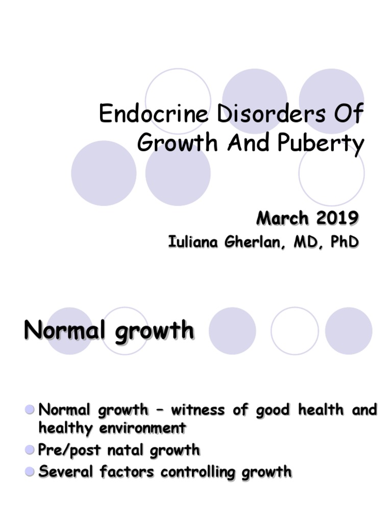 Lec 05 Growth Puberty Disorders Pdf Puberty Growth Hormone