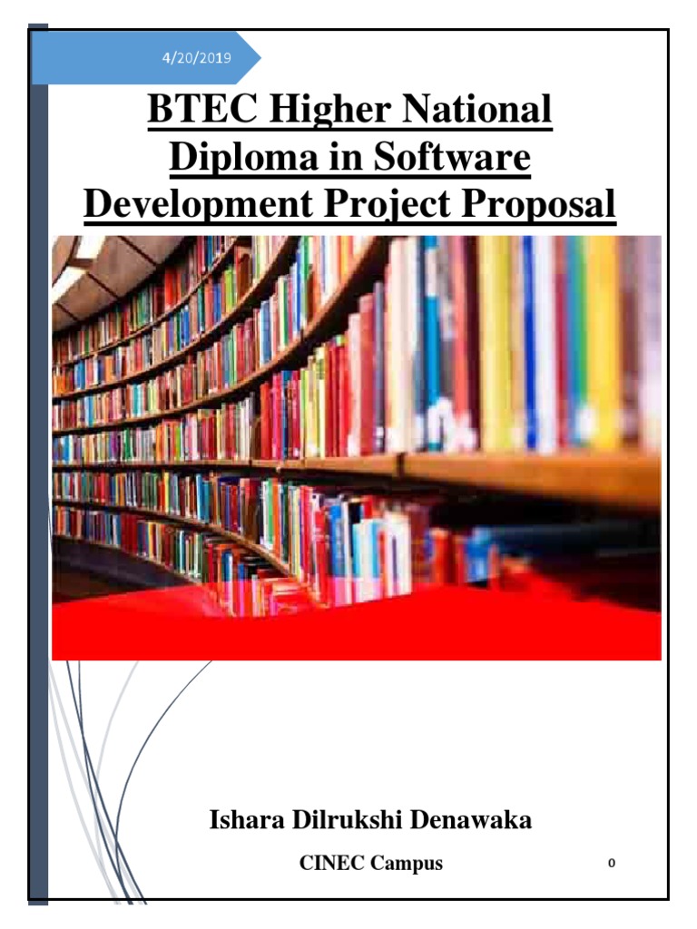 BTEC Higher National Diploma in Software Development Project Proposal | PDF | Databases ...
