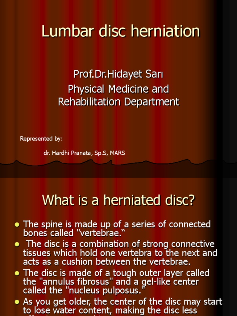 Lumbar Disc Herniation Guide | PDF | Vertebral Column | Back Pain