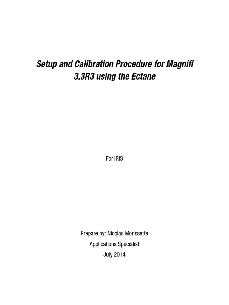 Procedure Setup and Calibrate IRIS | PDF | Pipe (Fluid Conveyance ...
