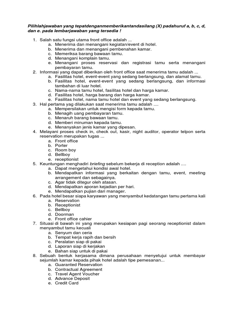Soal TPG Check in | PDF