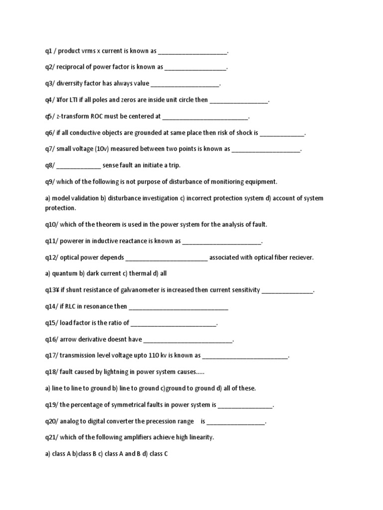 PESCO Technical Questions | PDF | Electrical Resistance And Conductance | Series And Parallel ...