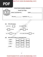 CBSE Class 2 English Sample Paper | PDF