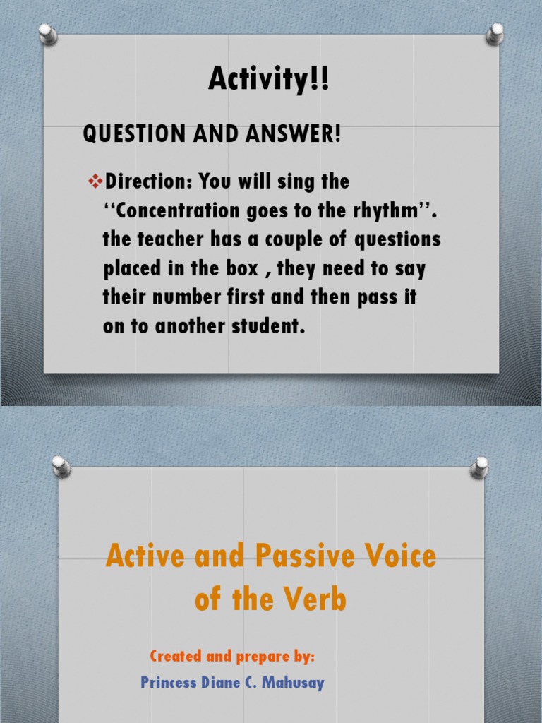 Active and Passive Voice of The Verb | PDF | Verb | Subject (Grammar)