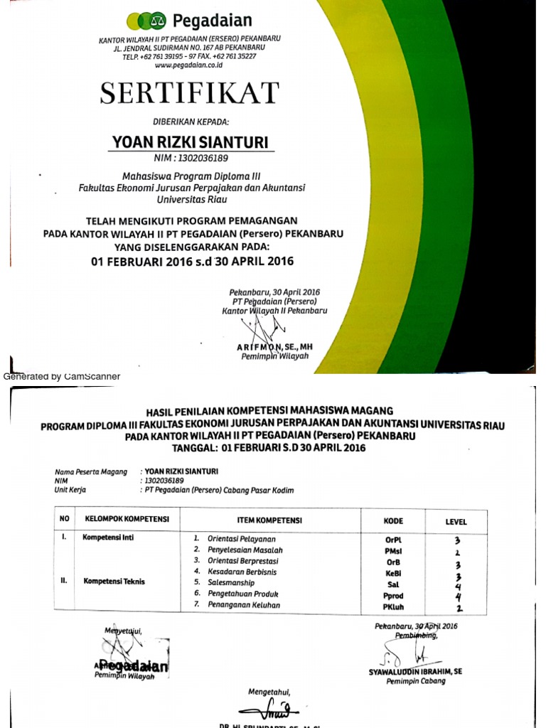 Sertifikat Pegadaian | PDF