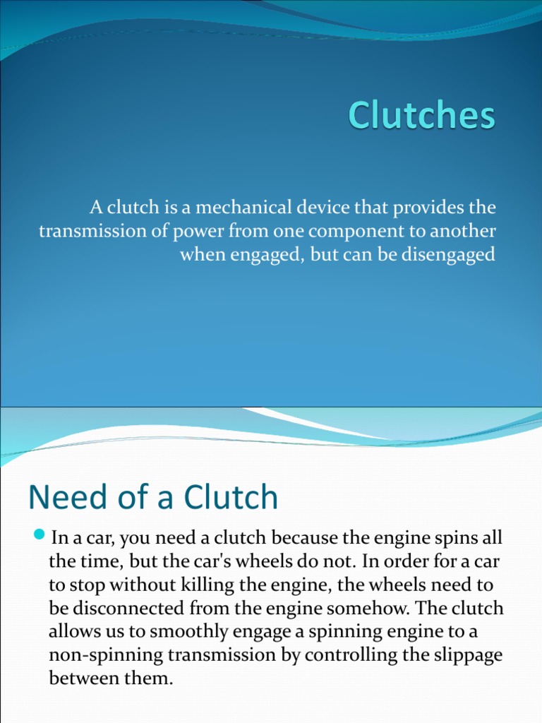 Clutches | PDF | Clutch | Transmission (Mechanics)