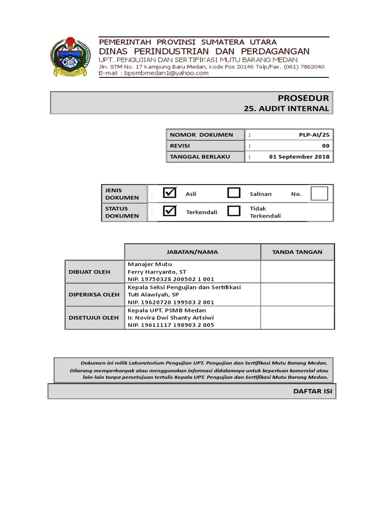 Audit Internal | PDF | Teknologi & Rekayasa