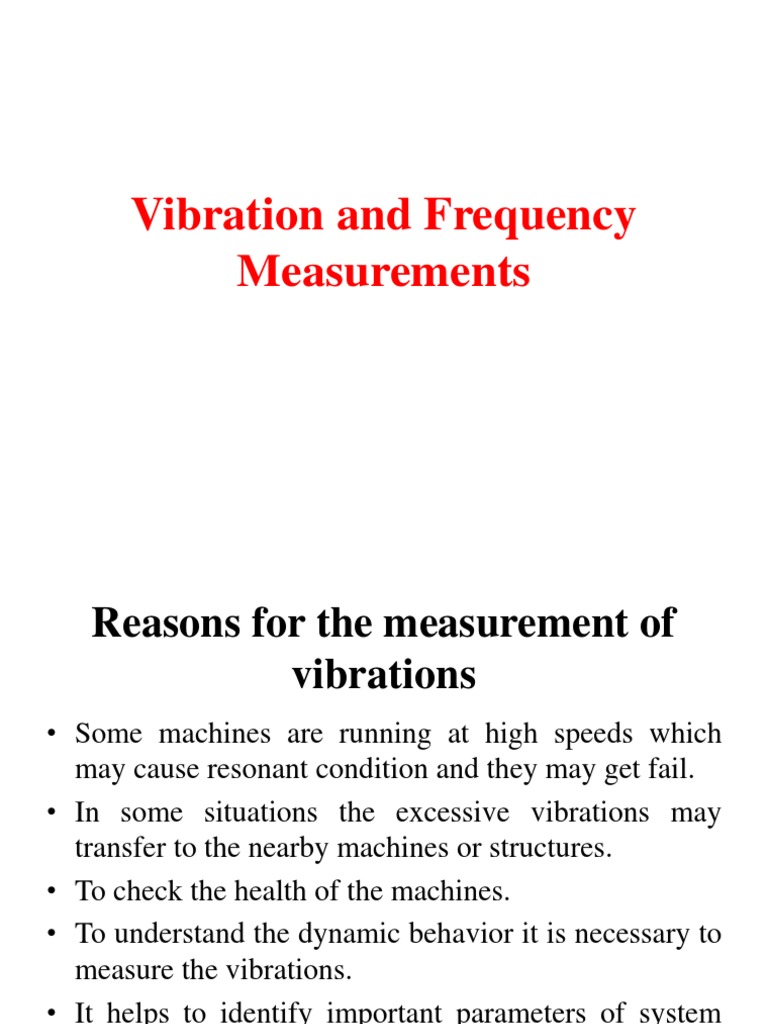 Vibration Measurement Techniques and Importance | PDF | Home & Garden ...