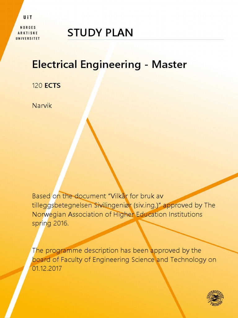 Study Plan Electrical Engineering - Master | PDF | Master's Degree ...