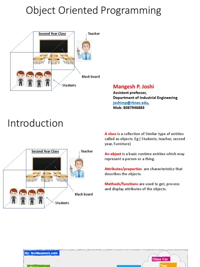 Object Oriented Programming: Mangesh P. Joshi | PDF | Object Oriented Programming | Subroutine