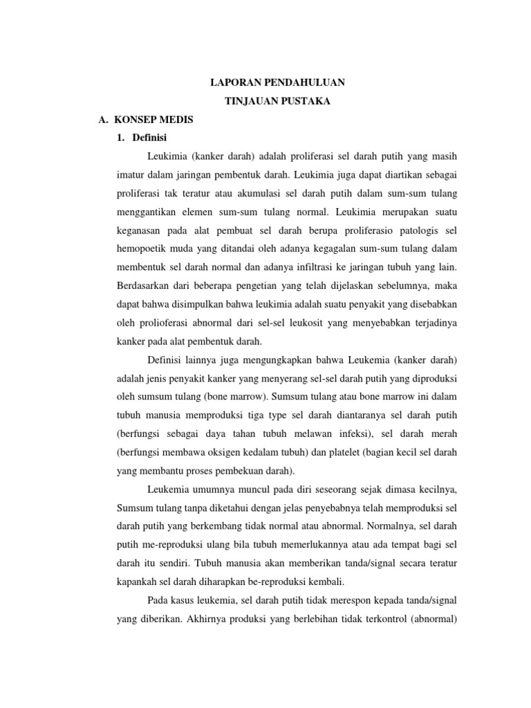 LP Leukemia | PDF | Pengembangan Diri | Sains & Matematika