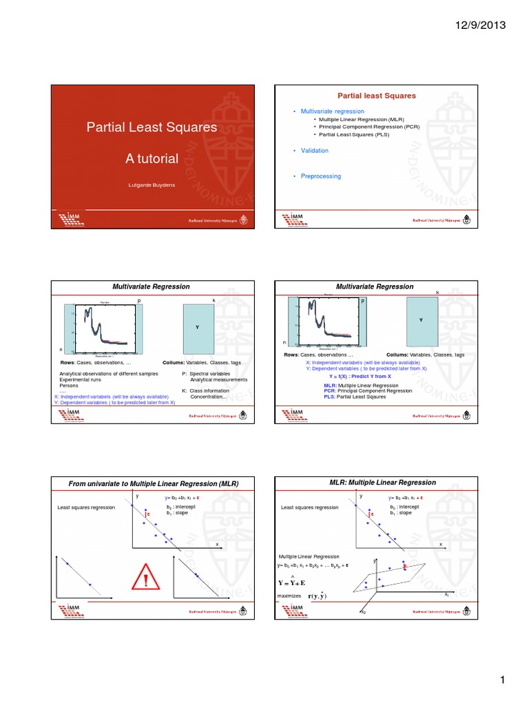PLS Tutorial PDF | PDF | Cross Validation (Statistics) | Conceptual Model