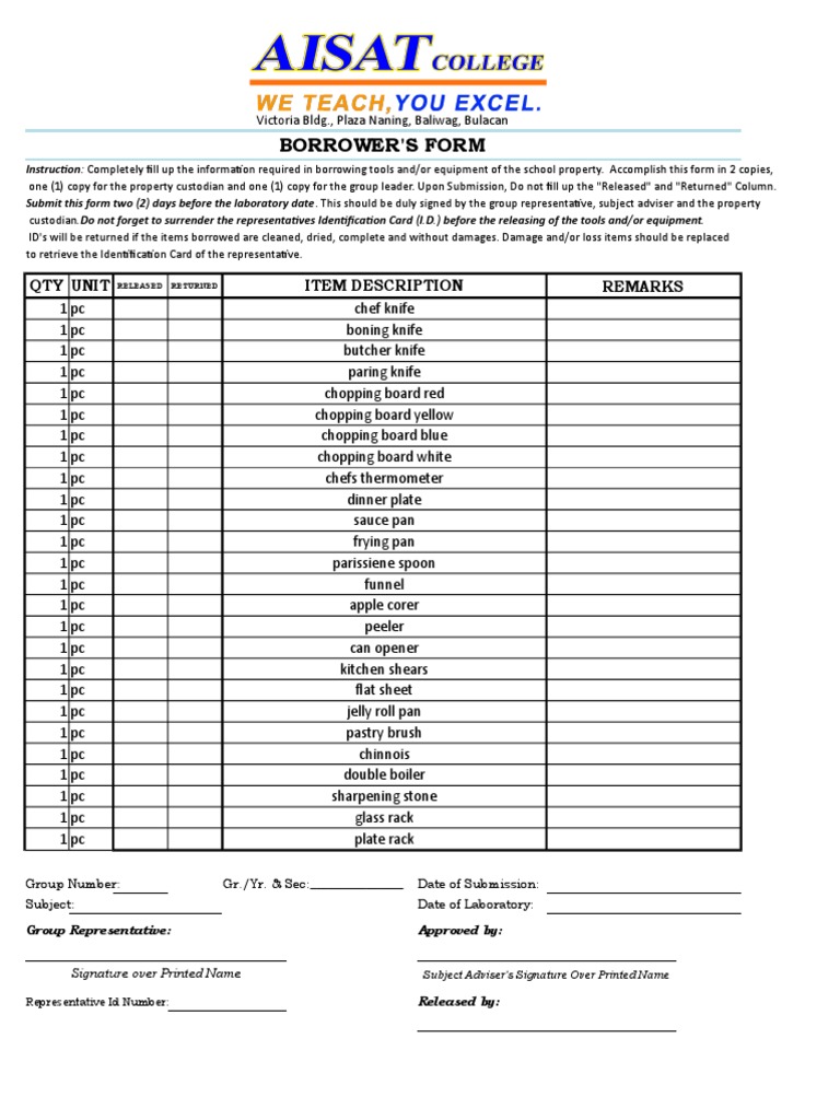 Borrower's Form Revised To Borrow 1 | PDF | Manufactured Goods | Home