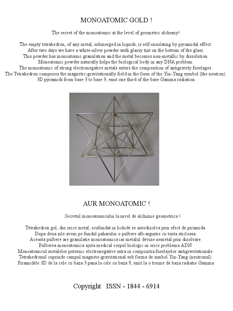 The Secret of MONOATOMIC GOLD PDF | PDF