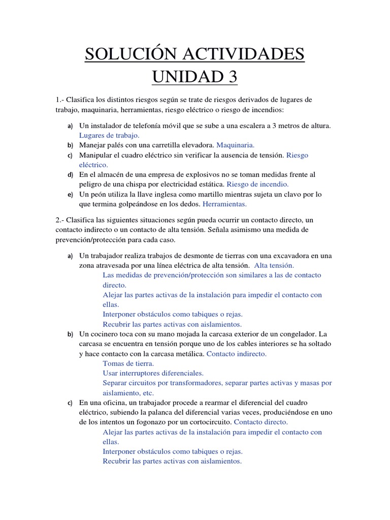 Sol Act Unidad 3 Descargar Gratis Pdf Bienestar Medicina