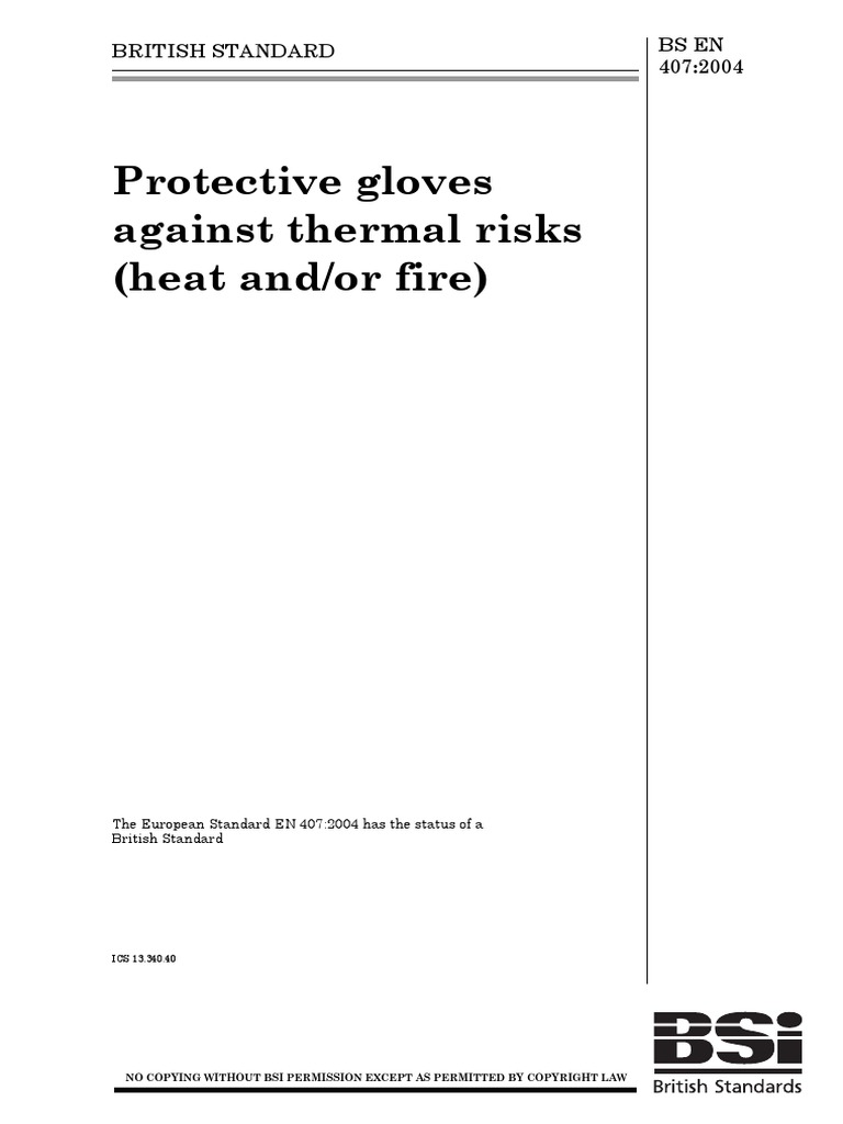 Bs En 00407 2004 Pdf Pdf Personal Protective Equipment European Union