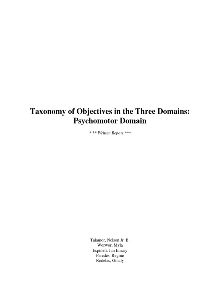 Principles Reporting Psychomotor | PDF | Perception | Nervous System