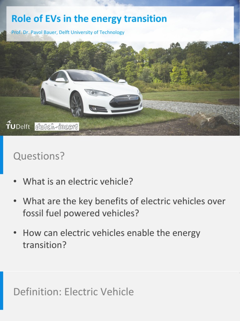 EVs and Their Role in Energy Transition | PDF | Electric Vehicle ...