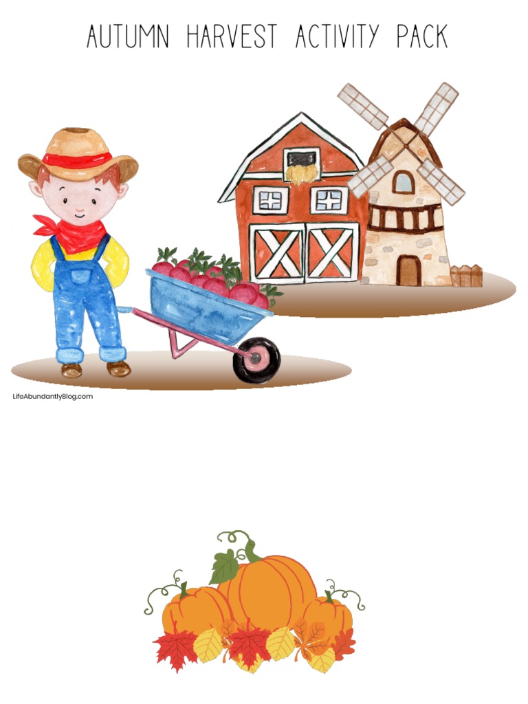 Harvest Fall Preschool Printables | PDF