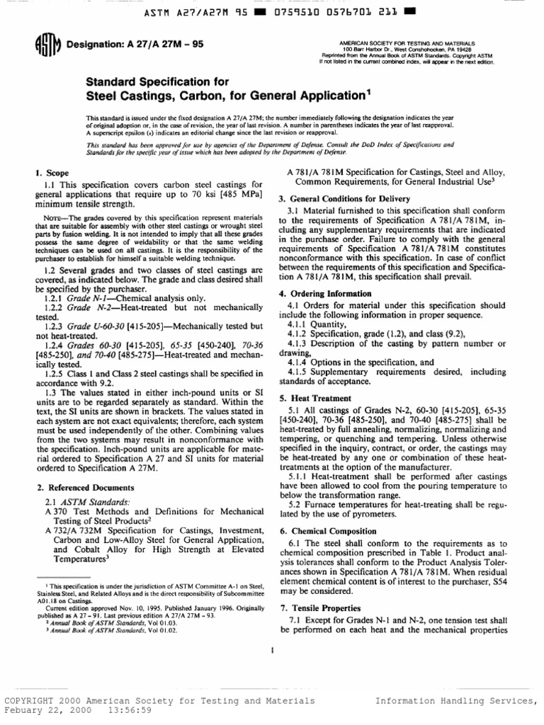 Astm A27 A27m | PDF