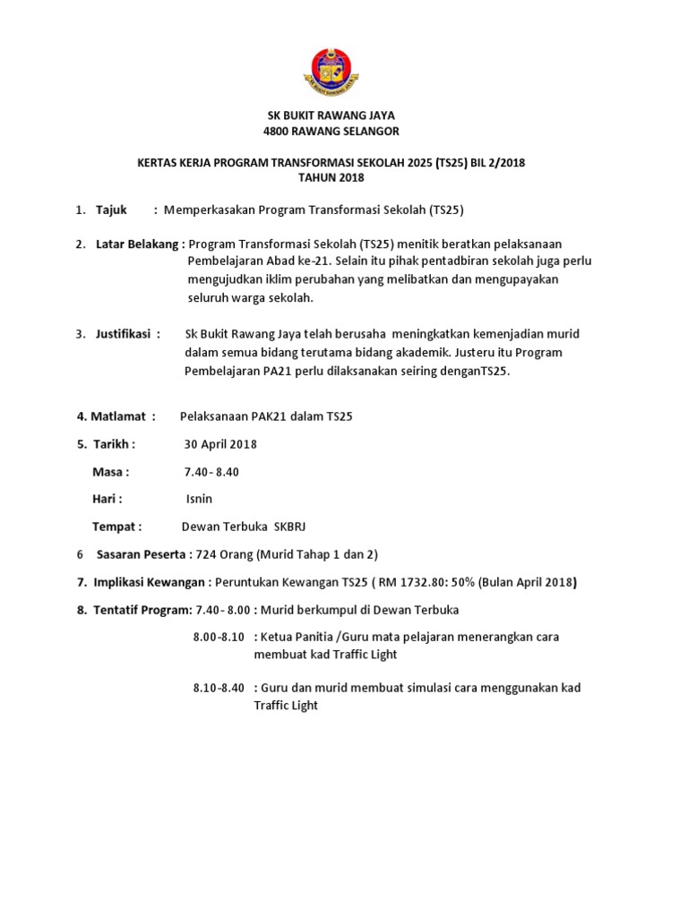 Kertas Kerja TS25 | PDF