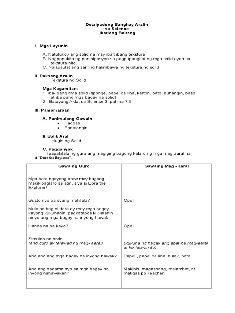 Detailed Lesson Plan Aral - Pan | PDF