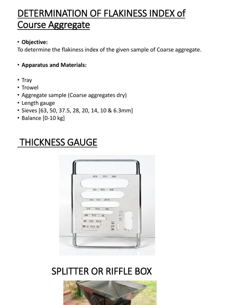 Determination of Flakiness Index | PDF | Construction Aggregate | Weight