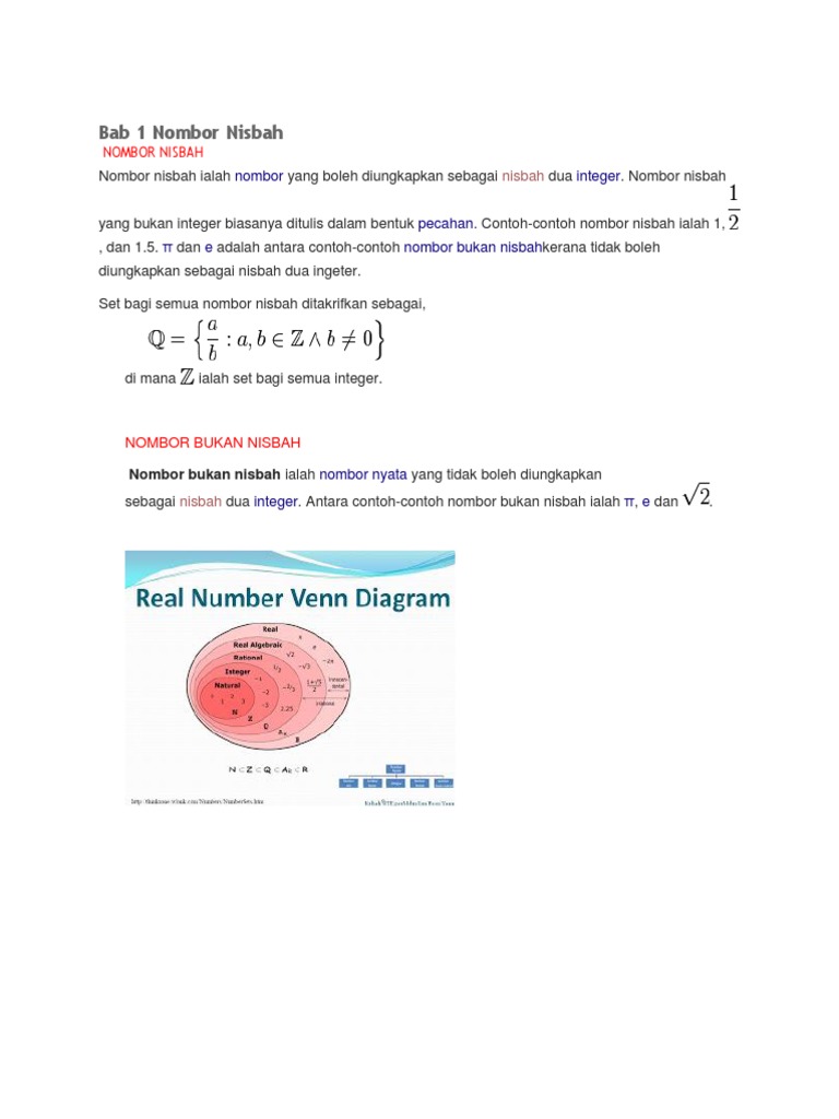 Bab 1 Nombor Nisbah | PDF