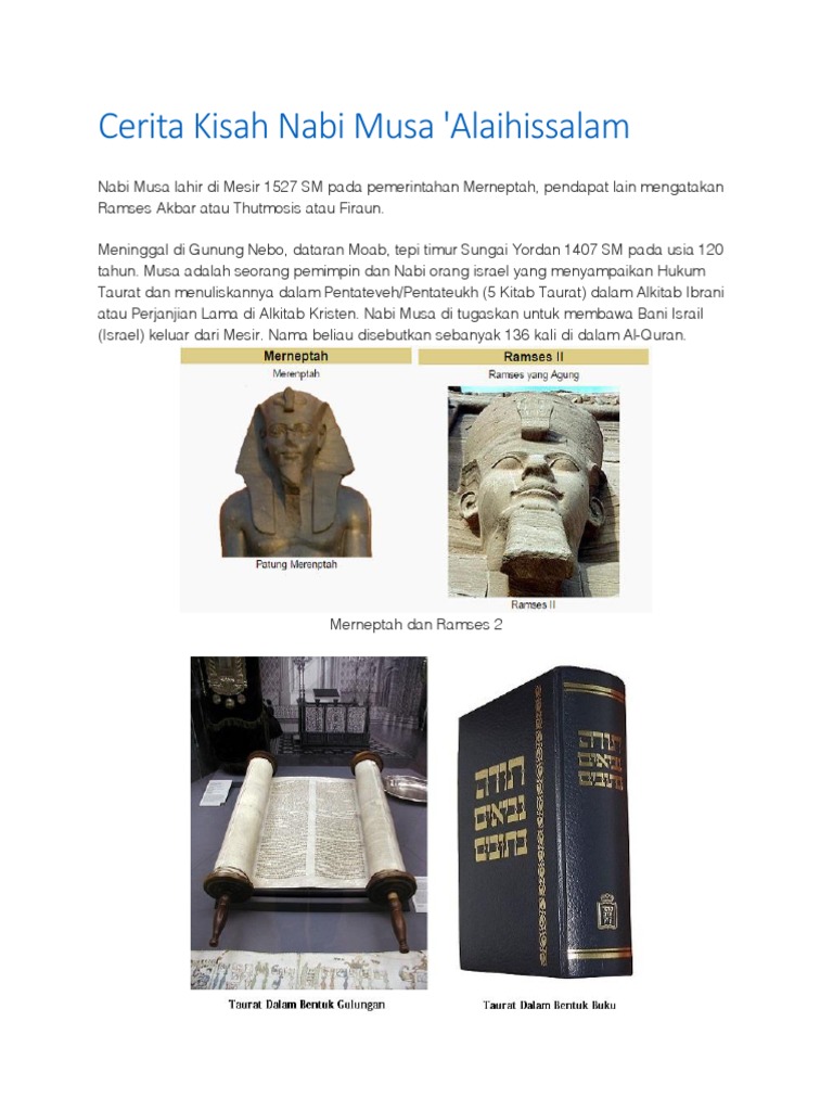 Cerita Kisah Nabi Musa Alaihissalam PDF | PDF