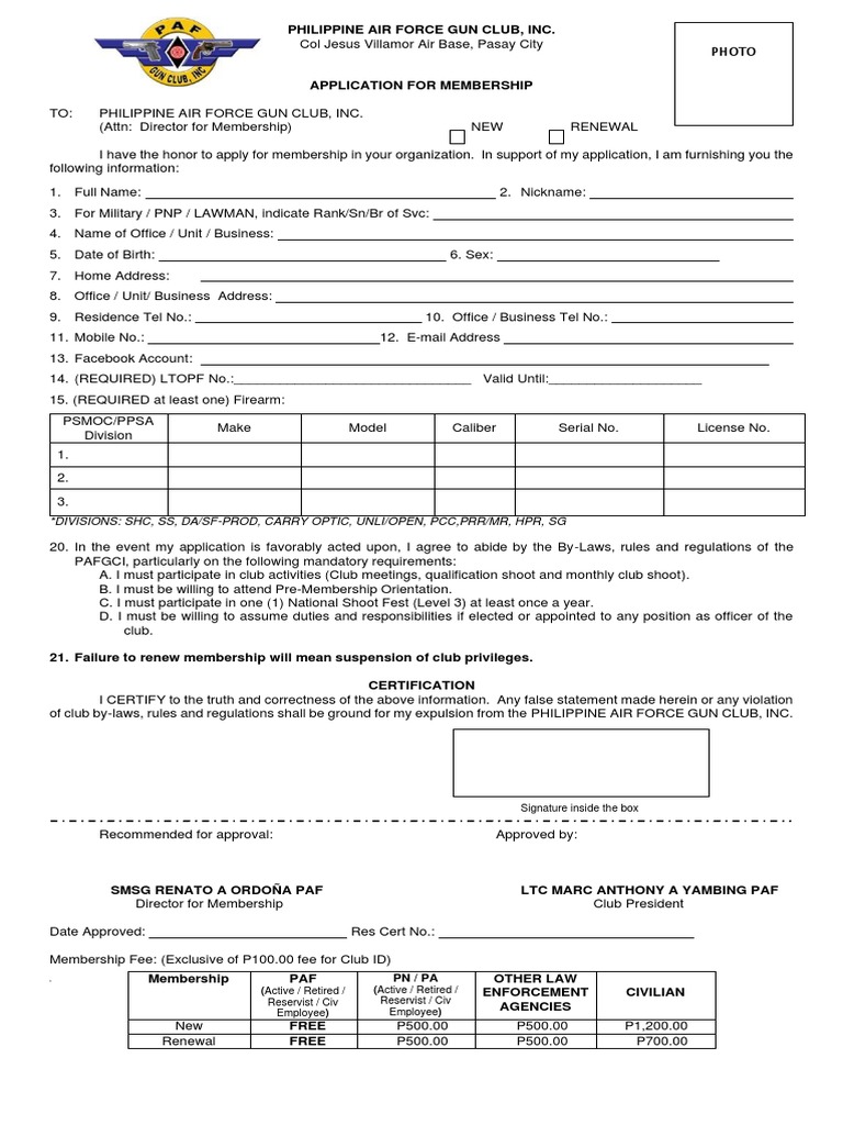 Philippine Air Force Gun Club, Inc.: Photo | PDF | Government ...