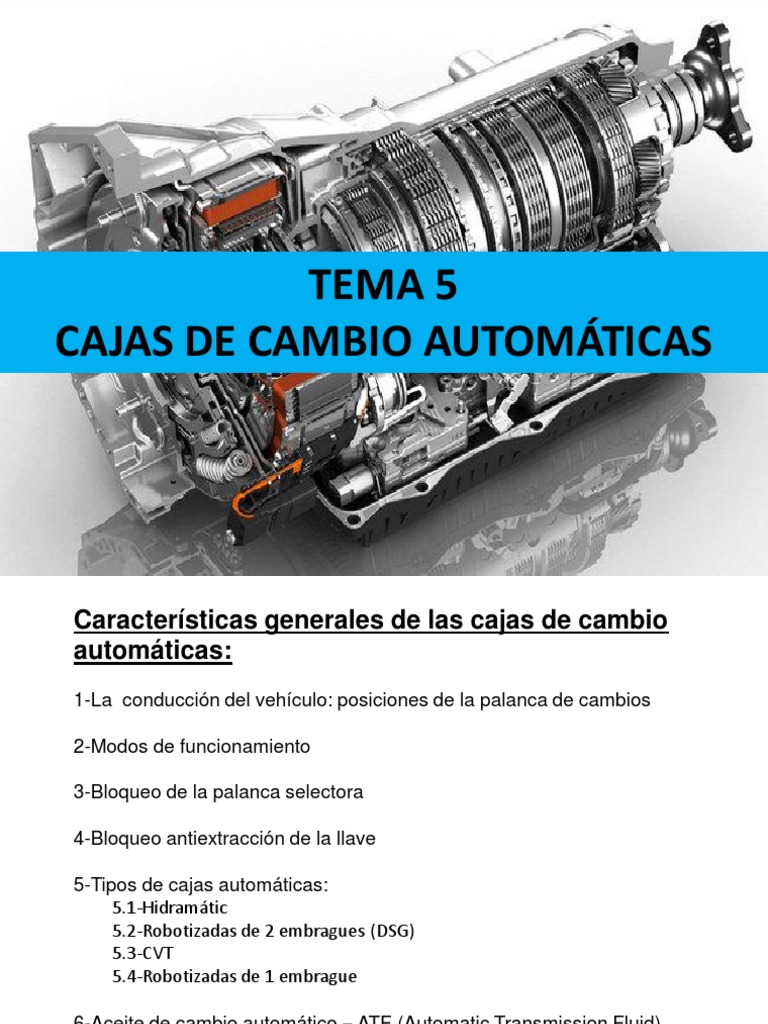TEMA 5-Cajas Automaticas | PDF | Transmisión automática | Embrague