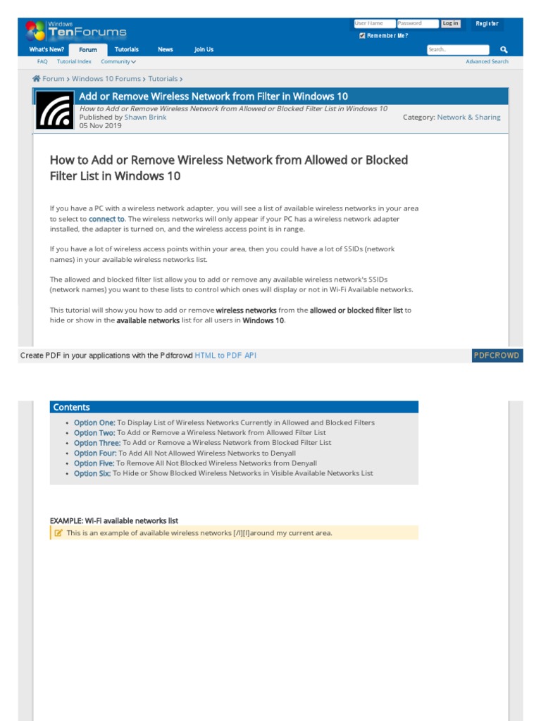 Wlan Filters | PDF | Wireless Lan | Windows 10