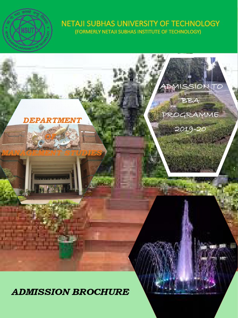 Bba Brochure Nsut | PDF | Master Of Business Administration ...