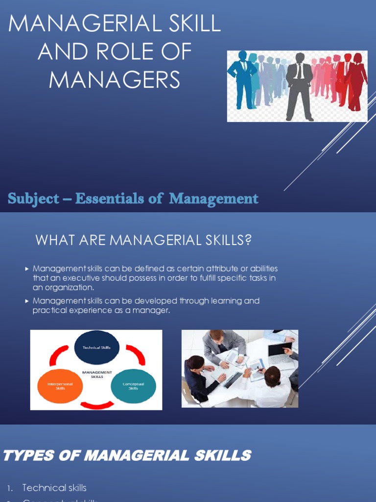 Managerial Skills and Roles Explained | PDF | Skill | Leadership