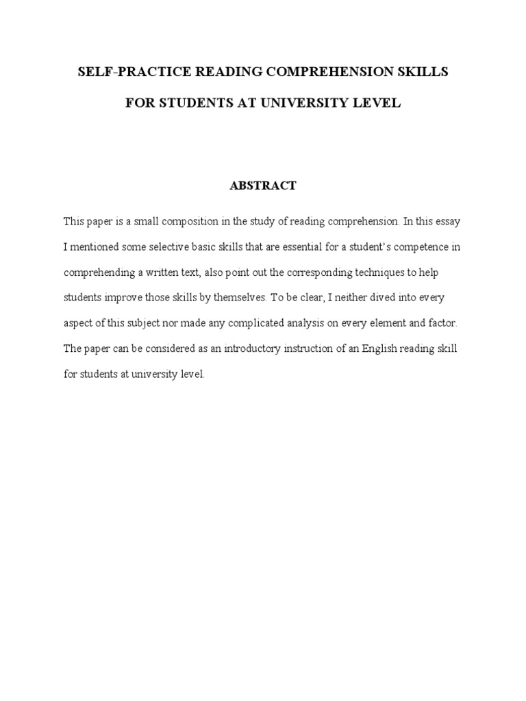 Methods For English Reading Comprehension Skills | PDF | Reading ...