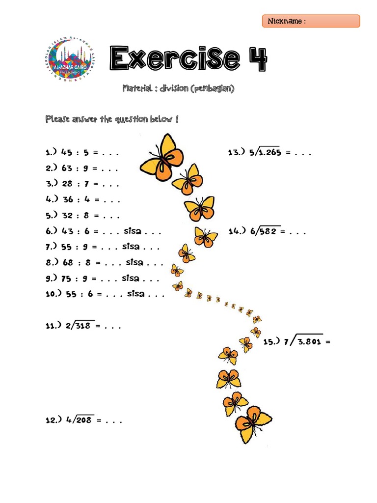 (Exercise 4) Division (Pembagian) | PDF