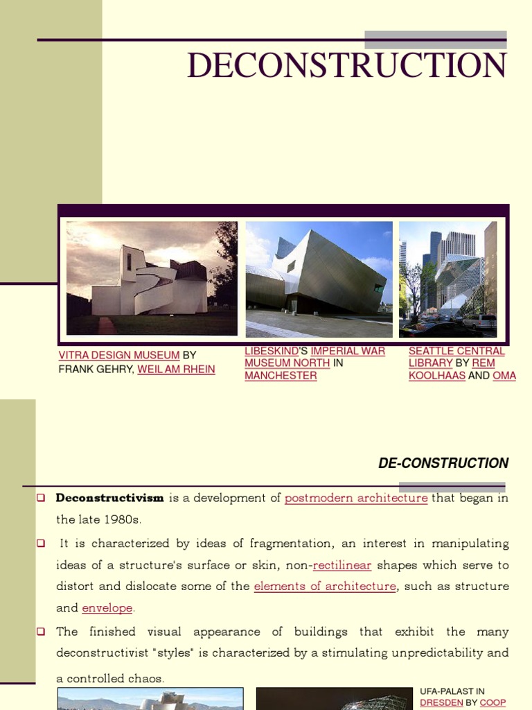 Deconstruction 1 | PDF | Art Criticism | Philosophical Movements