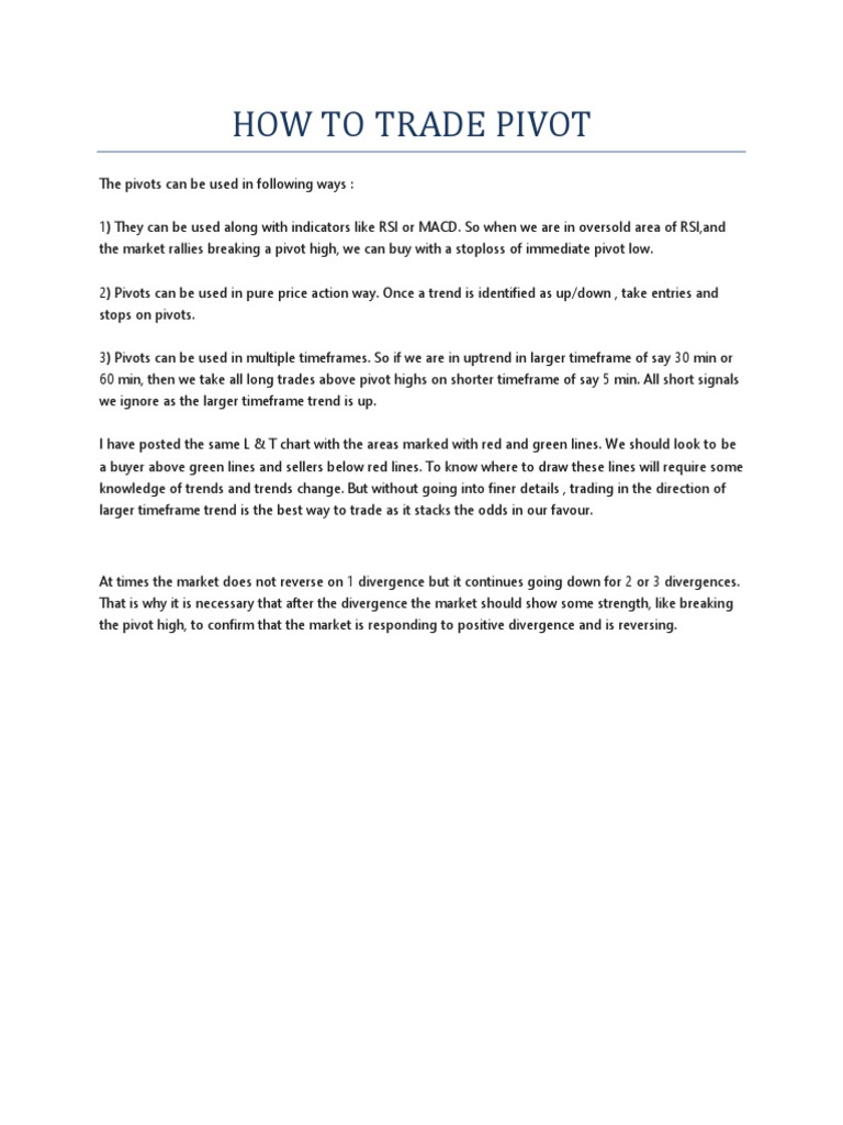 How To Trade Pivot | PDF | Market Trend | Market (Economics)