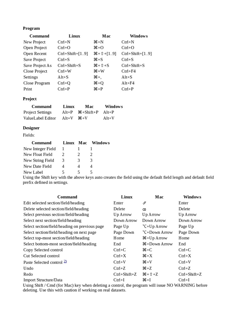 Program Command Linux Mac Windows | PDF | Computer Programming | System Software